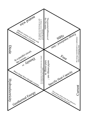 AQA Combined Science GCSE - Physics 1 Revision Dictionary, tarsia ... AQA Combined Science GCSE - Physics 1 Revision Dictionary, tarsia ...