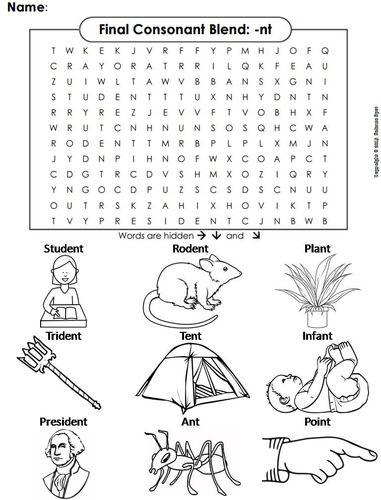 Final Consonant Blends Word Search Bundle | Teaching Resources