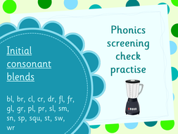 Consonant blends - phonics screening check practise | Teaching Resources