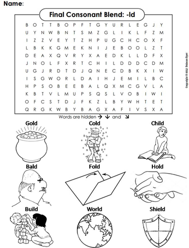 Final Consonant Blends Word Search Bundle | Teaching Resources