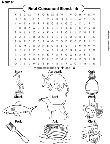 Final Consonant Blends Word Search Bundle | Teaching Resources