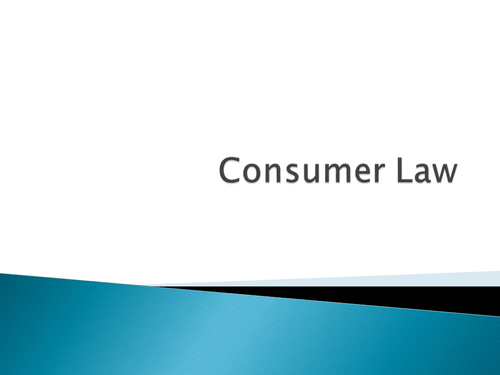 Edexcel Business Studies - Consumer protection laws | Teaching Resources