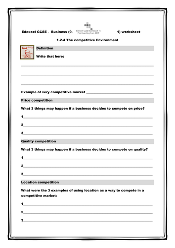 Edexcel Business studies - Competitive environment and SWOT analysis ...