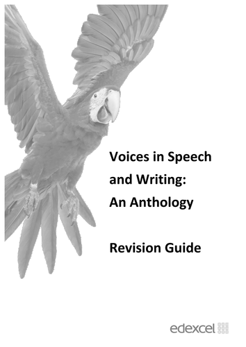 Edexcel A-Level English Language and Literature - Voices in Speech and ...