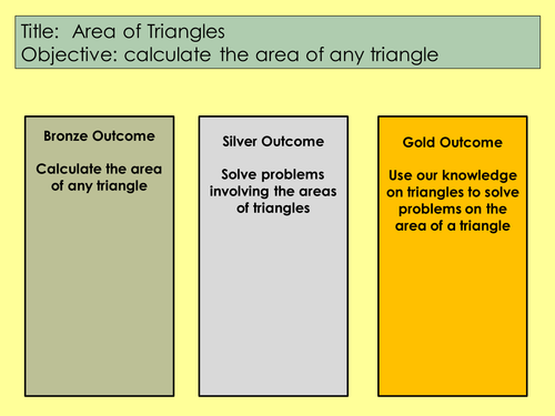 Mastery Maths - Area of a Triangle Lesson - PowerPoint and Worksheets ...