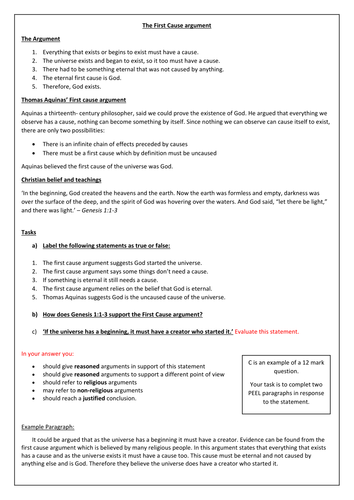 AQA New Spec GCSE RS - Design and First Cause Argument (4 Lessons ...