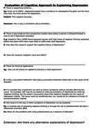 DEPRESSION EXPLANATIONS - Full lesson Psychopathology | Teaching Resources