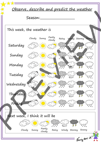Weather Observation and Recording PACK – Record over 7 days | Teaching ...