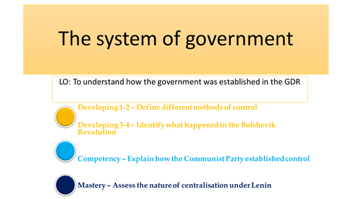 German Democratic Republic (GDR) - Lesson 3 - System of Government ...