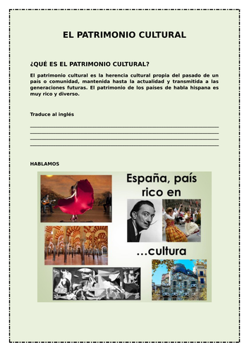 AQA New AS/A Level Spanish El patrimonio cultural Introducción ...