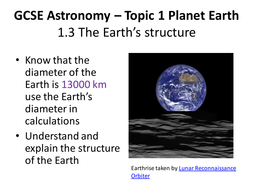 The Earth's Structure - GCSE Astronomy (9-1) | Teaching Resources