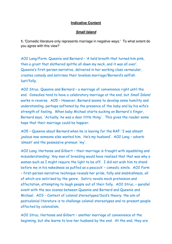 AQA A-Level Literature B Paper 1 Aspects of Comedy Section C Exam ...