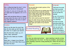Story guided reading mat - great questions of any KS2 narrative text ...