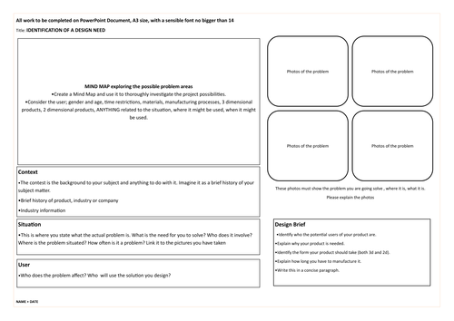 Igcse Design Technology Coursework Guidance Teaching Resources