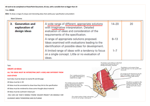 IGCSE Design Technology Coursework Guidance | Teaching Resources