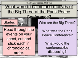 The aims and motives of the Big Three at the Treaty of Versailles by ...