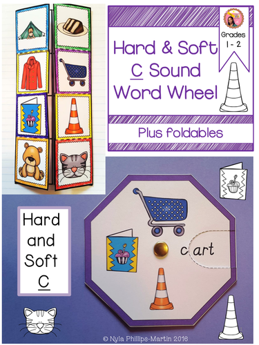 Phonics Word Wheel for Hard and Soft C Sound with Foldable Worksheets ...