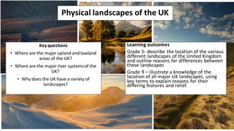 AQA GCSE Geography- Physical Landscapes of the UK | Teaching Resources