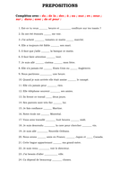 Prepositions in French | Teaching Resources