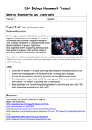 KS4 Biology Homework Projects | Teaching Resources