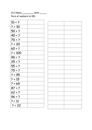 Mental Maths Set 2A | Teaching Resources