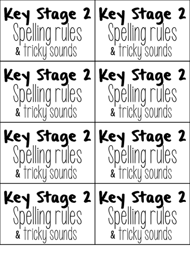 Key Stage 2 Spelling Rules | Teaching Resources