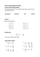 Adding and Subtracting Fractions - Reasoning Challenges and Skill Drill ...