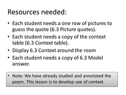 Exposure - Context | Teaching Resources