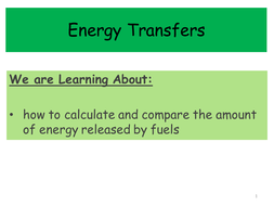 KS4 Energetics | Teaching Resources