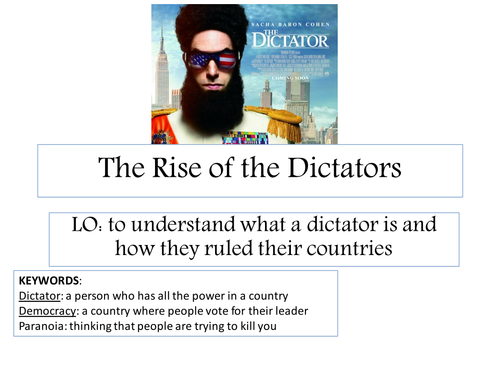 Rise of the dictators | Teaching Resources