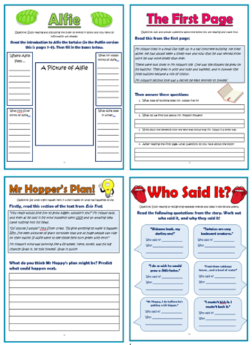 Esio Trot - Roald Dahl - KS1 Comprehension Activities Booklet ...
