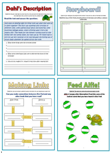 Esio Trot - Roald Dahl - KS1 Comprehension Activities Booklet ...