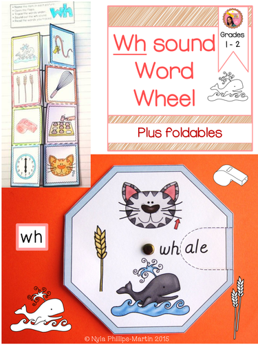 Phonics WH Word Wheel and Foldable Worksheet | Teaching Resources