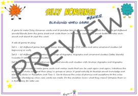 Silly Nonsense Words Phonics PACK - Phonics Screen Preparation Aid ...
