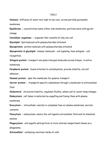 Biology Edexcel Alevel (SNAB), Topic 2 - Genes and Health - Glossary ...