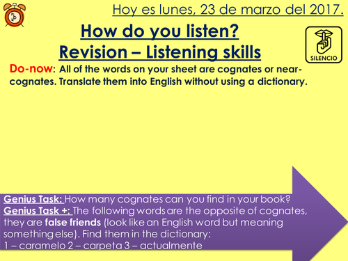 KS3/4 Spanish - Developing Listening, Reading & Speaking Skills (new ...