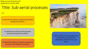 Sub aerial processes | Teaching Resources