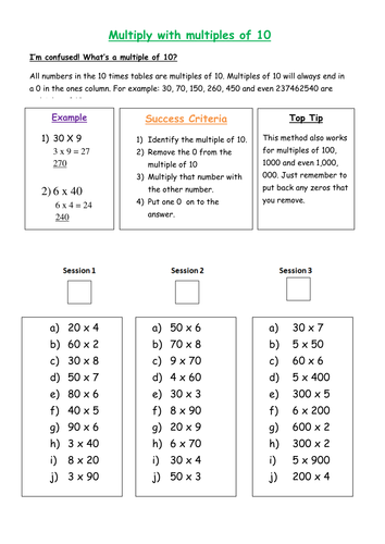 Skill Drill - Column addition and subtraction, short division, missing ...