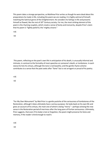 Pre U English - writing intros for Unseen/Other papers | Teaching Resources