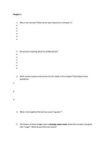 Spies - Chapter 1 worksheet | Teaching Resources
