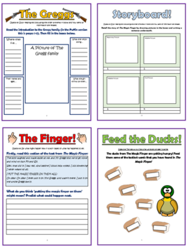 The Magic Finger - Roald Dahl - KS1 Comprehension Activities Booklet ...