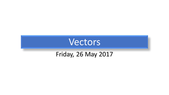 Vectors Introduction Teaching Resources