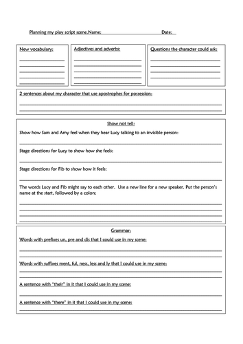 Extended Writing Planning Sheets for Children | Teaching Resources
