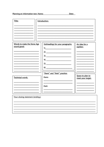 Extended Writing Planning Sheets for Children | Teaching Resources