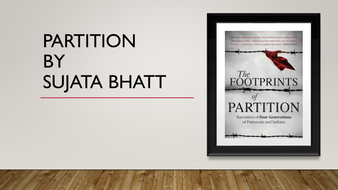 GCSE (9-1) Conflict Poetry: Partition by Sujata Bhatt (OCR/Unseen ...