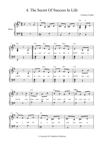 The Secret Of Success In Life (song) | Teaching Resources