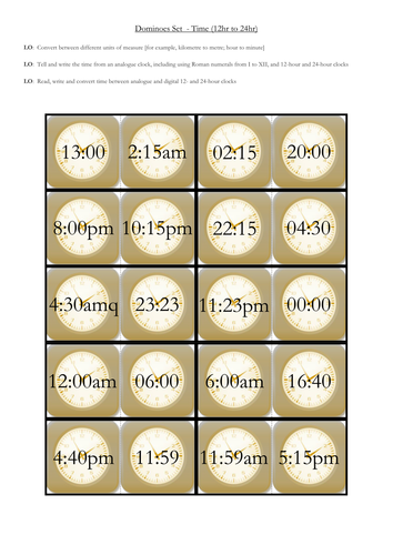 KS2: Time - Worksheets, Games and Mini-Assessments | Teaching Resources