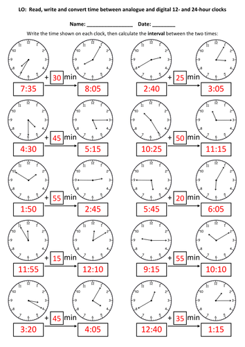 KS2: Time - Worksheets, Games and Mini-Assessments | Teaching Resources