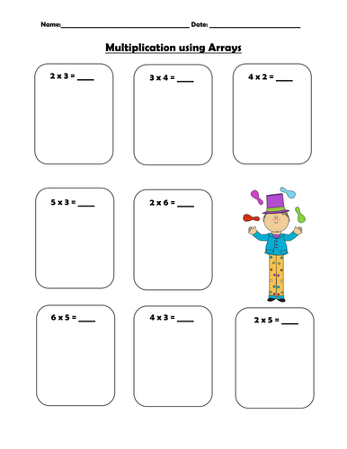 (Year 1) Multiplication using Arrays (Power point & worksheet) - Lesson ...