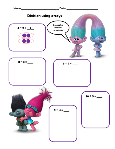 (Year 1) Division using Arrays (Power point & worksheet) - Lesson 1 ...